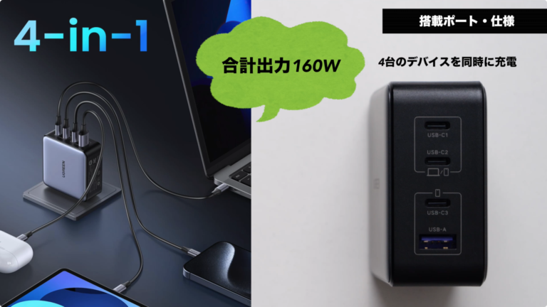 【レビュー】UGREEN の急速充電器 NexodeX 160W - SakuraAnne